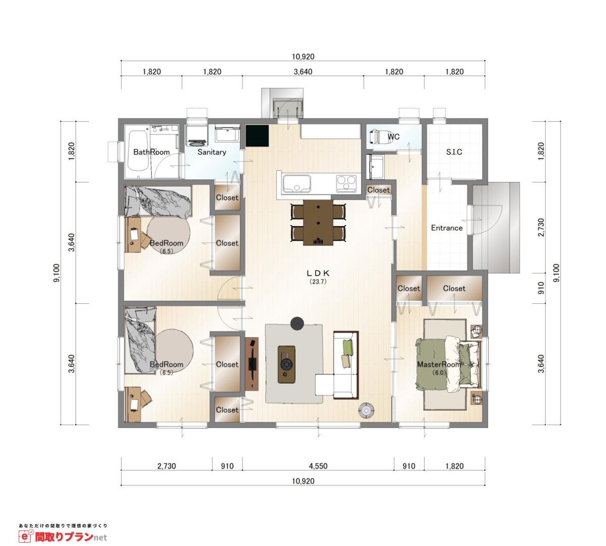 3LDKの平屋ってどんな間取りがいいの？坪数別に見てみた - リブタイムズ｜戸建てを考える方のためのフリーマガジン